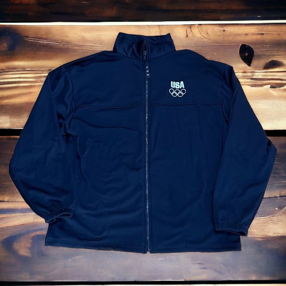 USA | Jackets & Coats | Vintage Usa Olympic Committee Track Jacket Full ...